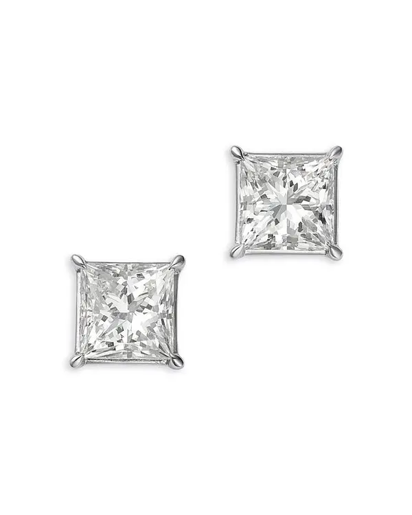 Bloomingdale'S 18k Gold 1.96 Tcw Lab Grown Diamond Princess Stud Earrings - White