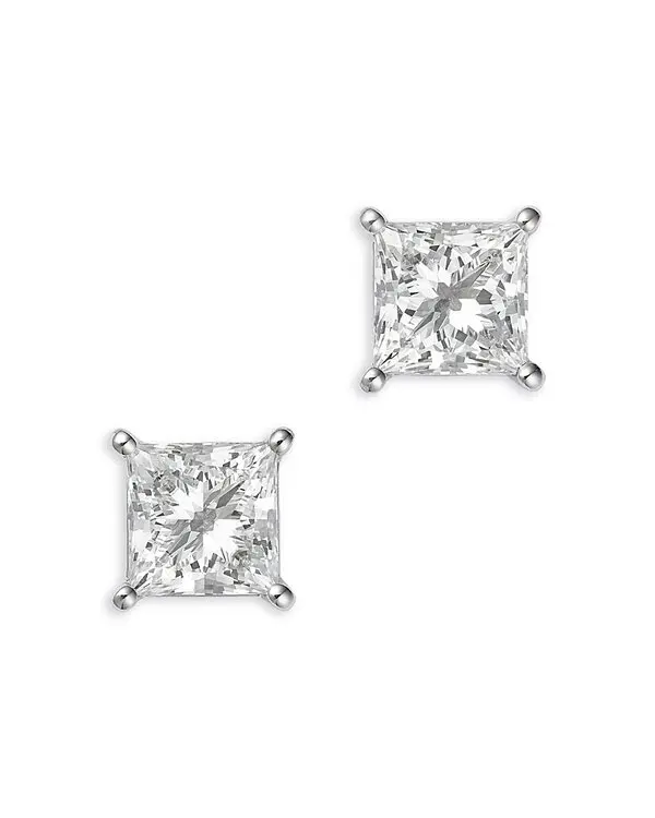 Bloomingdale'S 2.96 Tcw Lab Grown Diamond Princess Stud Earrings - White