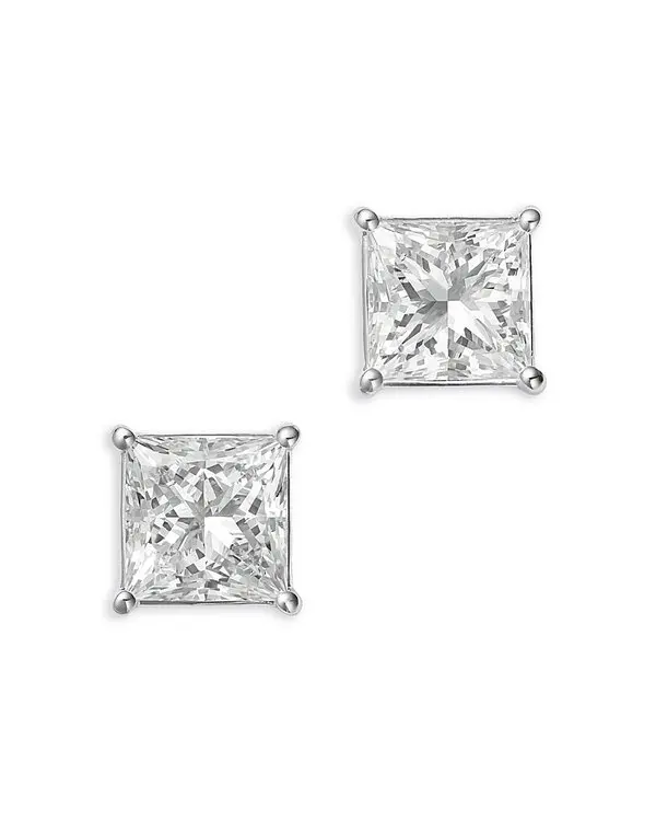 Bloomingdale'S Lab Grown Diamond Princess Stud Earrings 3.96 Tcw - White