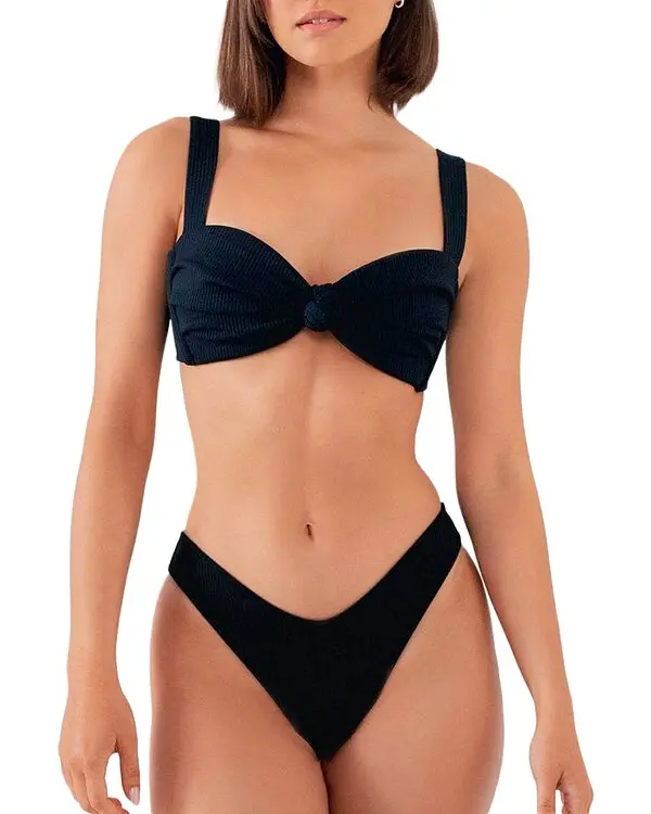 MONTCE Lulu Bikini Bottom - Black Rib