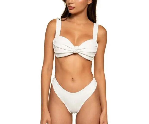 MONTCE Lulu Bikini Bottoms - Cream Rib