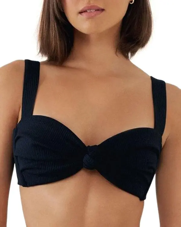 MONTCE Hayden Bikini Top - Black Rib