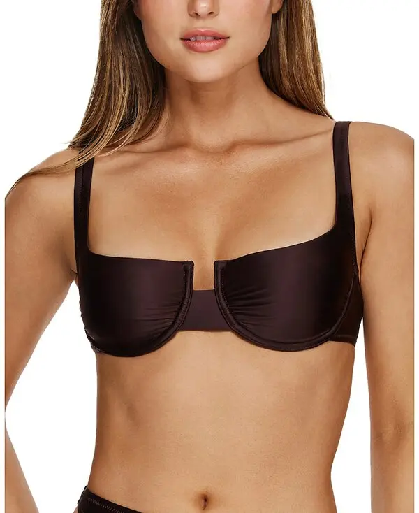 GOTTEX Satin Touch Underwire Bikini Top - Brown