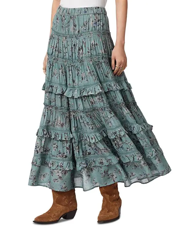 ALLSAINTS Talia Midi Skirt - Vine Lake