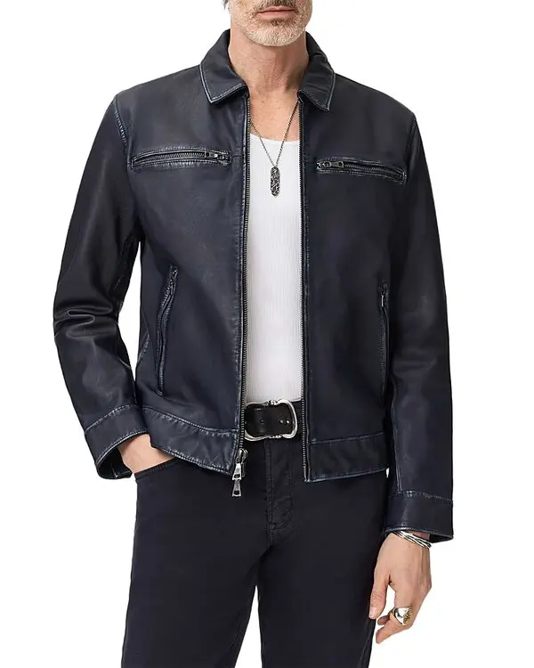 John Varvatos Nicholas Burnished Leather Jacket