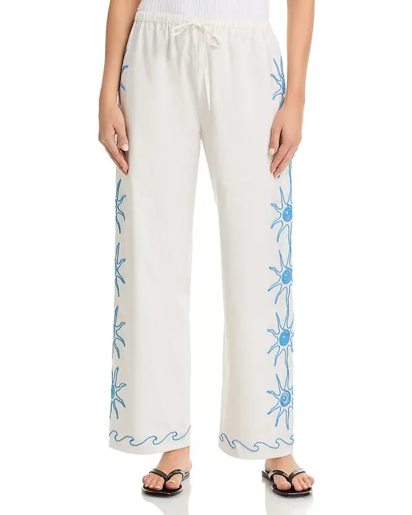 Rails Emmie Printed Pants - Sun Embroidery
