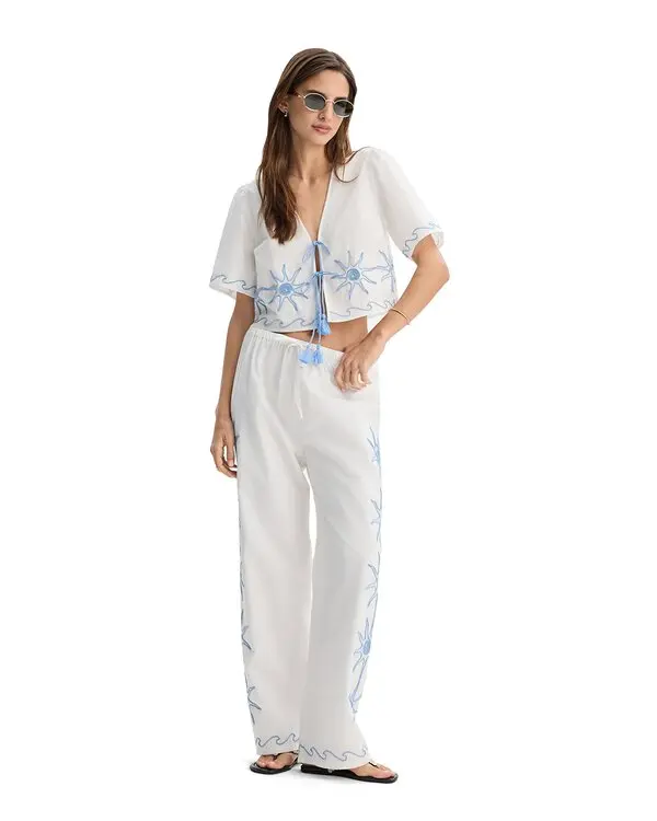 Rails Emmie Printed Pants - Sun Embroidery