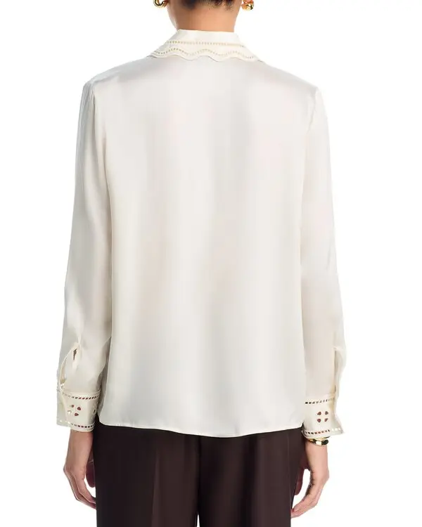 Rails Clarise Silk Eyelet Blouse