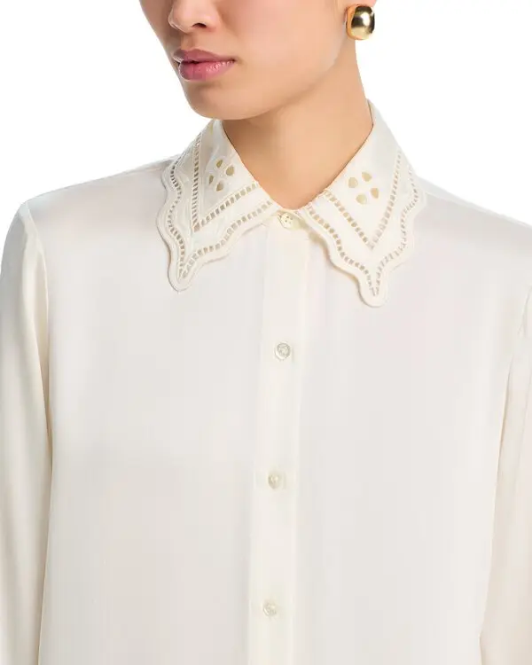 Rails Clarise Silk Eyelet Blouse