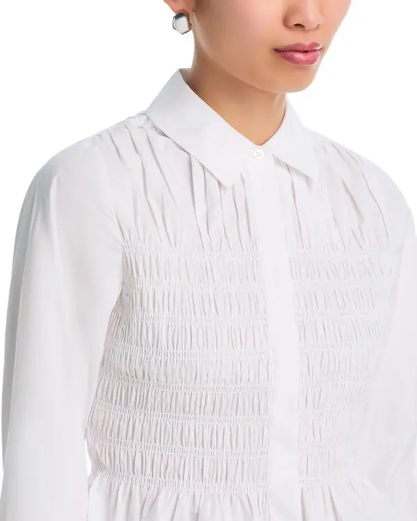 Rails Bradshaw Smocked Peplum Blouse - White