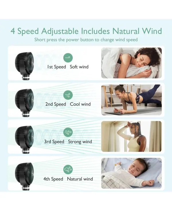 MOMCOZY Usb Rechargeable Handheld Cooling Fan For Travel