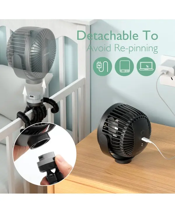 MOMCOZY Usb Rechargeable Handheld Cooling Fan For Travel