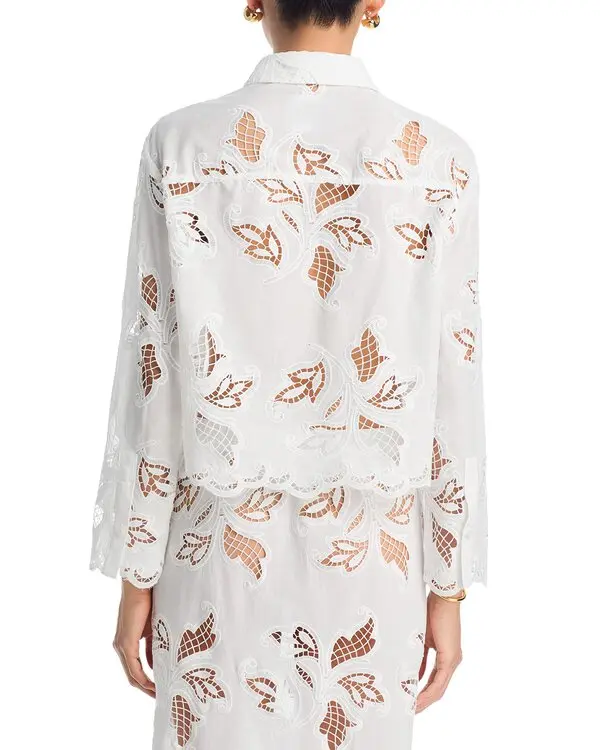 CISSA Long Sleeve Cropped Shirt - White