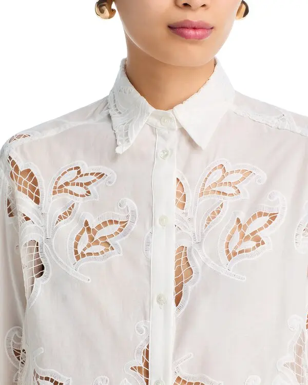 CISSA Long Sleeve Cropped Shirt - White