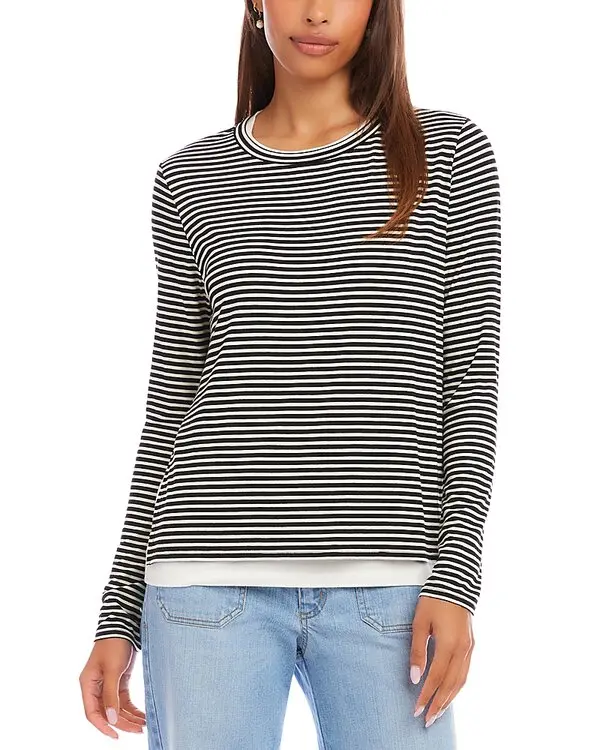 Karen Kane Striped Layered Top