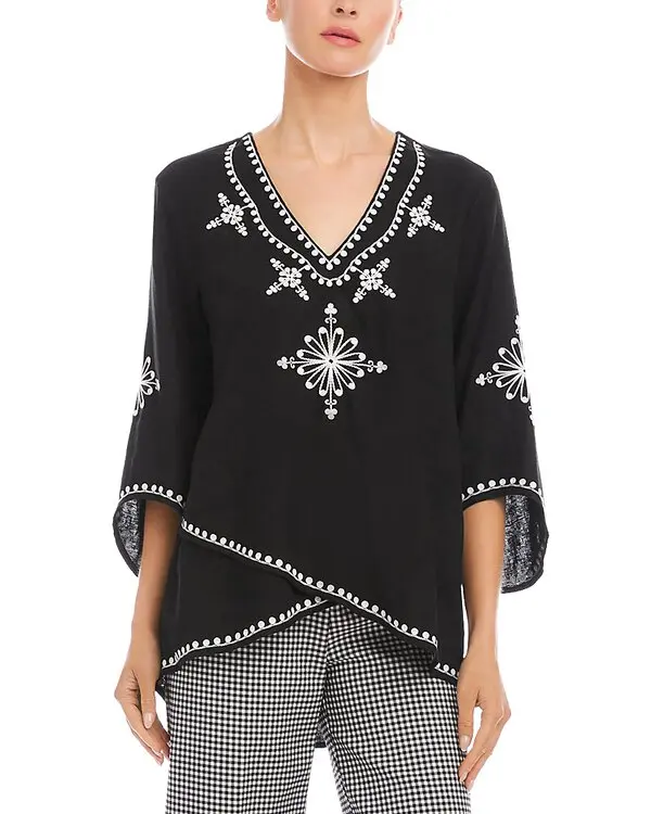 Karen Kane Asymmetrical Crossover Hem Top