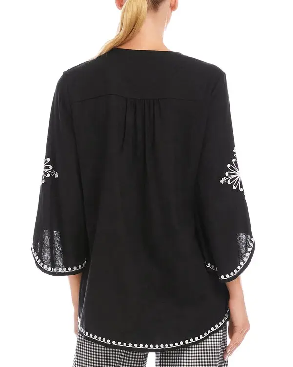 Karen Kane Asymmetrical Crossover Hem Top
