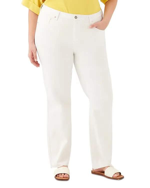 Karen Kane Raw Hem Straight Jeans