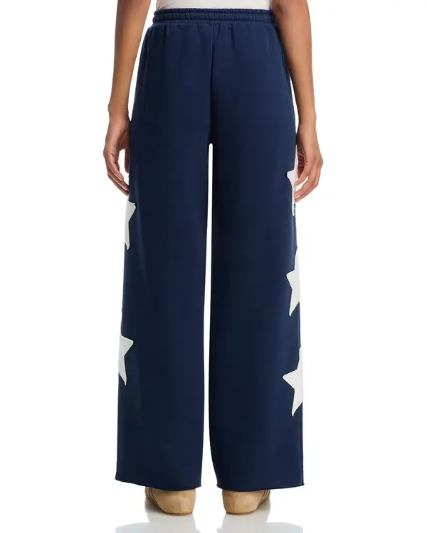 Vintage Havana Reverse Terry Wide Leg Pants - Navy