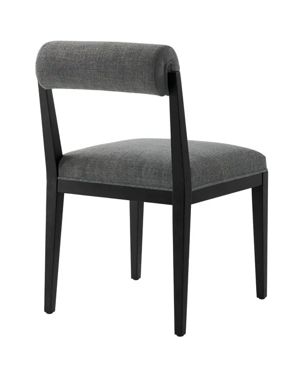 MODWAY Kai Fabric Dining Chair - Charcoal Black