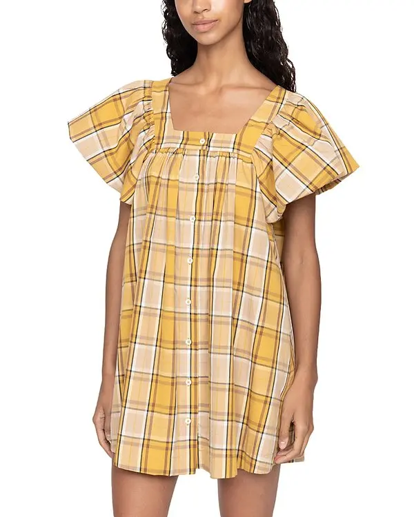 Sea Plaid Mini Dress