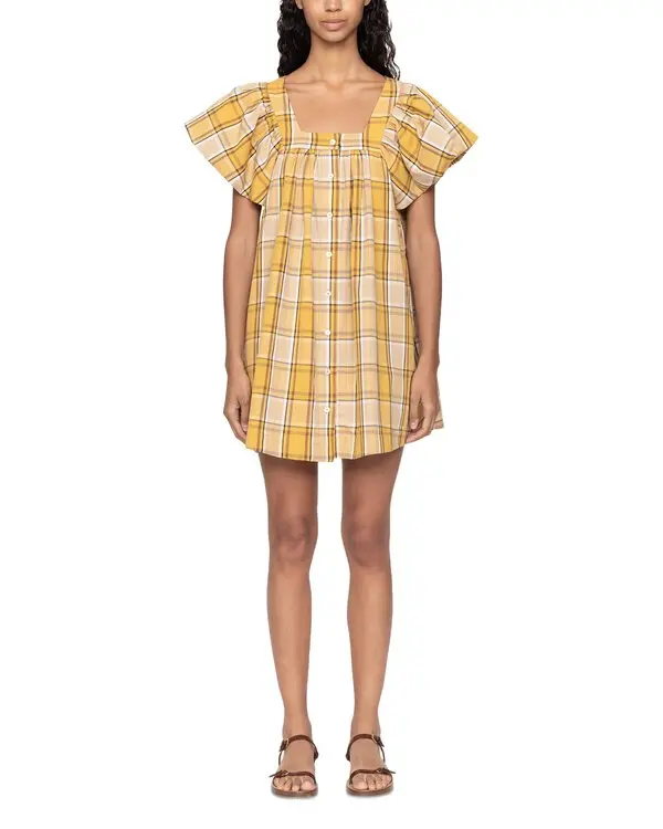 Sea Plaid Mini Dress