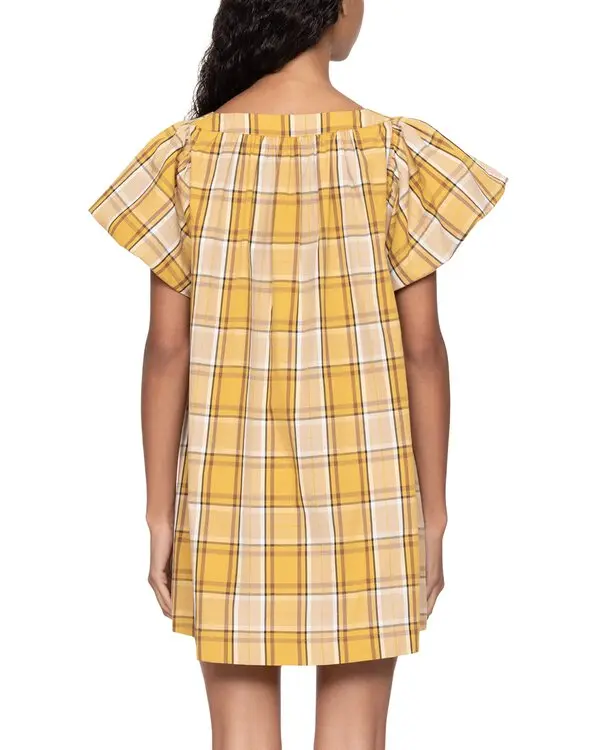 Sea Plaid Mini Dress