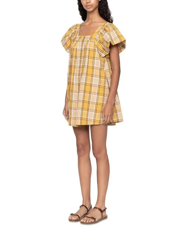 Sea Plaid Mini Dress
