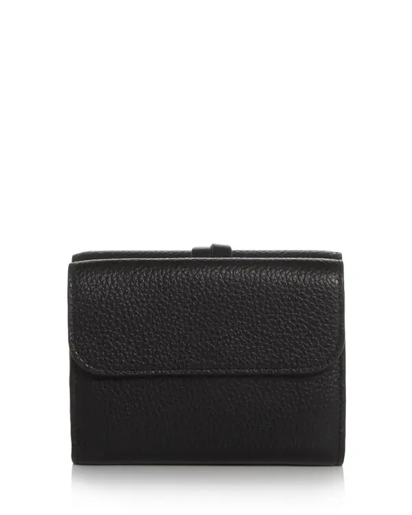 Chloé Alphabet Leather Trifold Wallet - Black