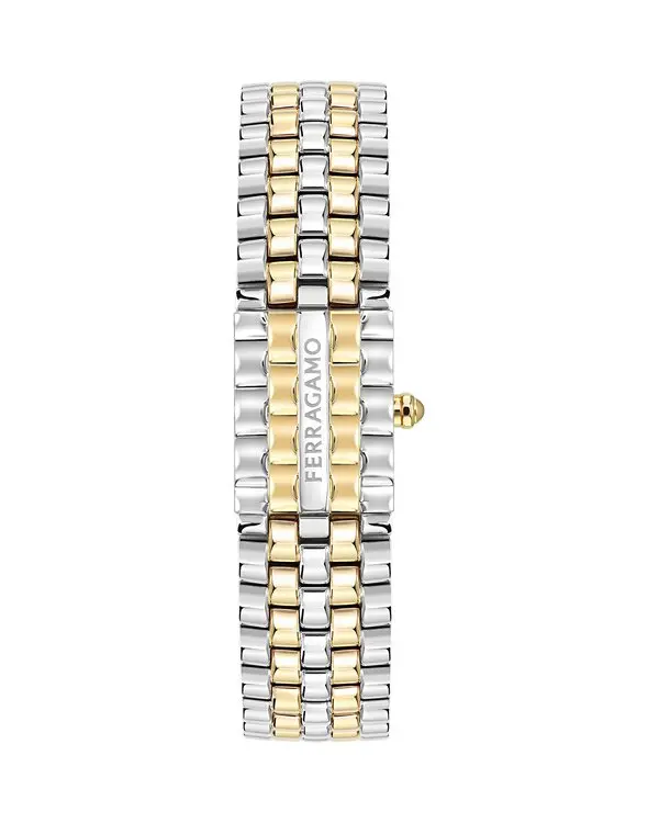 FERRAGAMO Secret Bracelet Watch, 18.5 X 30mm - Two Tone/green