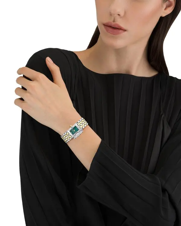 FERRAGAMO Secret Bracelet Watch, 18.5 X 30mm - Two Tone/green