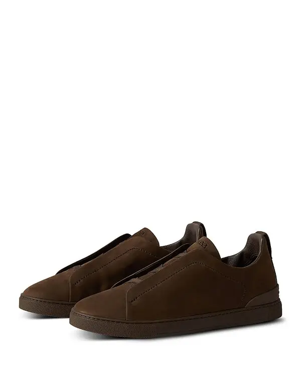 Zegna Triple Stitch Secondskin Sneakers - Dark Brown
