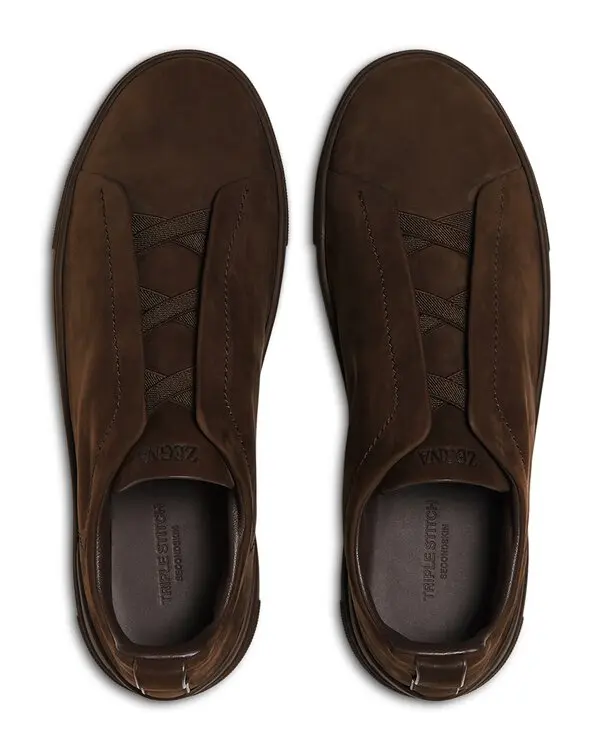 Zegna Triple Stitch Secondskin Sneakers - Dark Brown