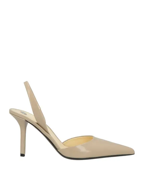 Proenza Schouler Glossed-leather Slingback Pumps - White