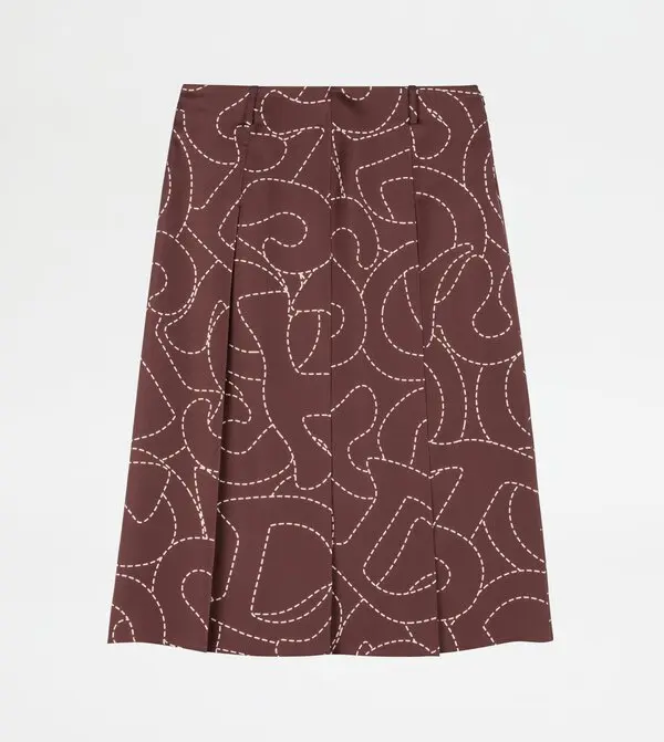 TOD'S Lunar New Year Silk Twill Skirt