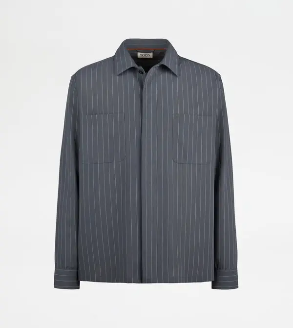 TOD'S Shirt In Pinstripe Wool