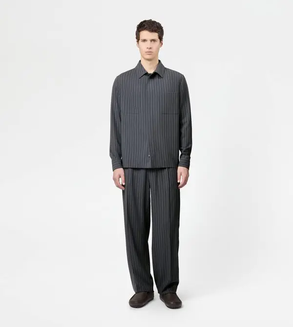 TOD'S Shirt In Pinstripe Wool