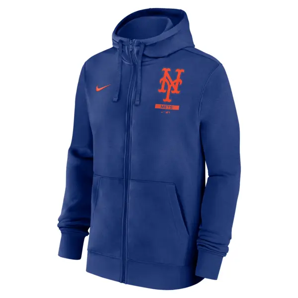 Nike New York Mets Lockup Mlb Full-zip Hoodie - Blue