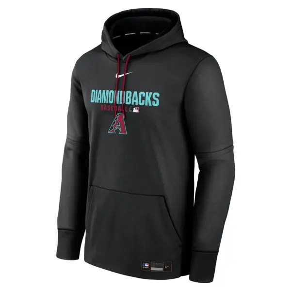Nike Arizona Diamondbacks Authentic Collection Therma Mlb Pullover Hoodie - Black