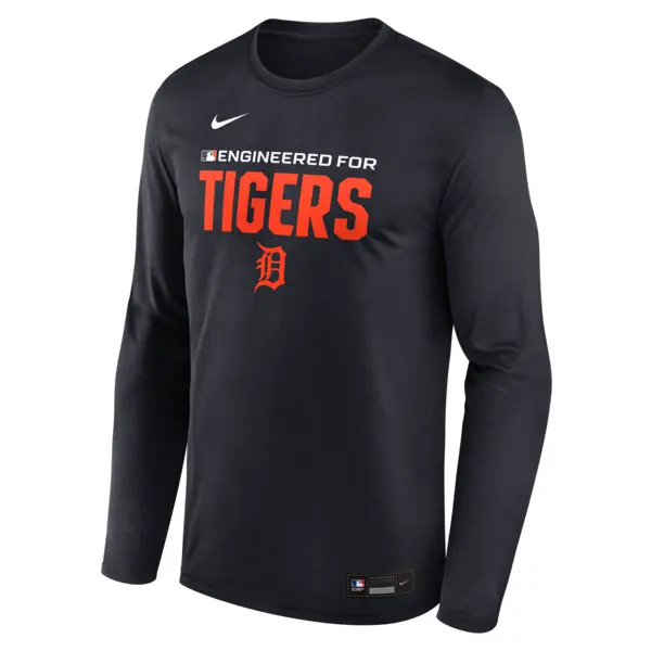 Nike Detroit Tigers Authentic Collection Team Issue Dri-fit Mlb Long-sleeve T-shirt - Blue