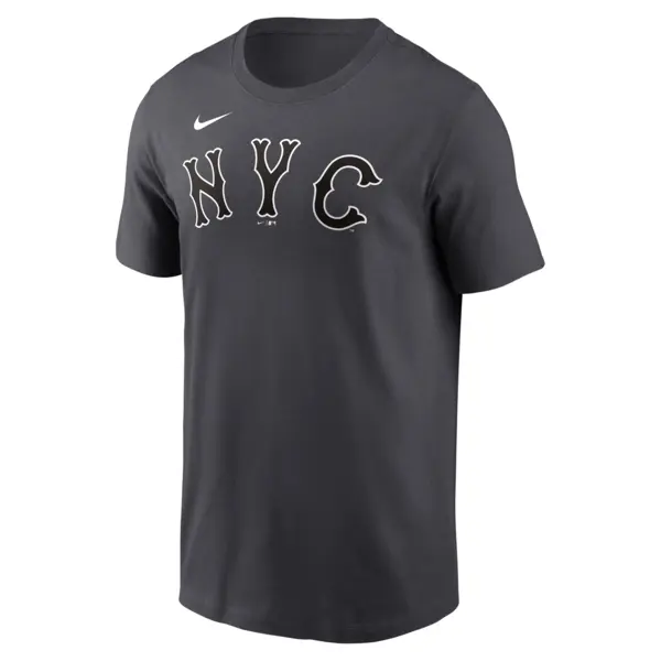Nike New York Mets City Connect Large Logo Mlb T-shirt - Grey