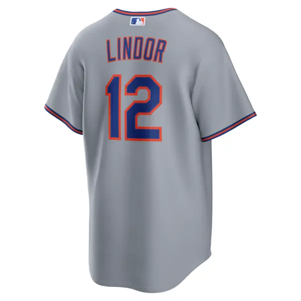 Nike Francisco Lindor New York Mets Mlb Replica Jersey - Grey