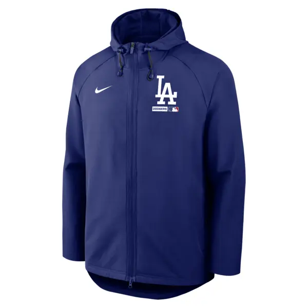 Nike Los Angeles Dodgers Authentic Collection Therma-fit Mlb Full-zip Hooded Jacket - Blue