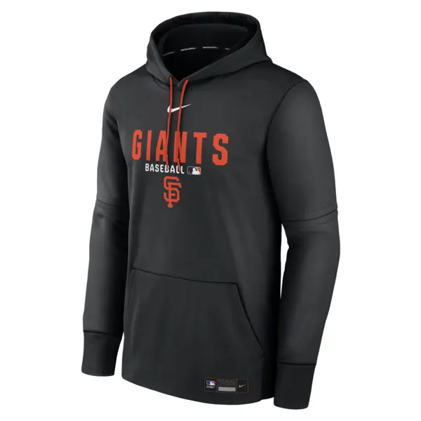 Nike San Francisco Giants Authentic Collection Therma Mlb Pullover Hoodie - Black
