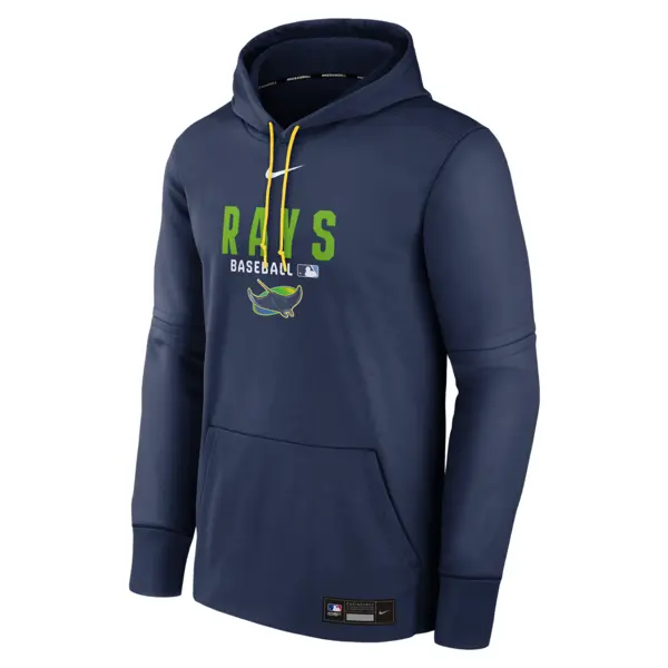 Nike Tampa Bay Rays Authentic Collection Therma Mlb Pullover Hoodie - Blue