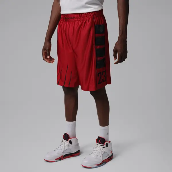 JORDAN Brooklyn Cat Scratch Shorts - Red
