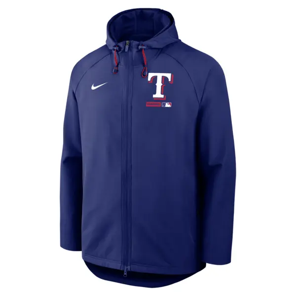 Nike Texas Rangers Authentic Collection Therma-fit Mlb Full-zip Hooded Jacket - Blue