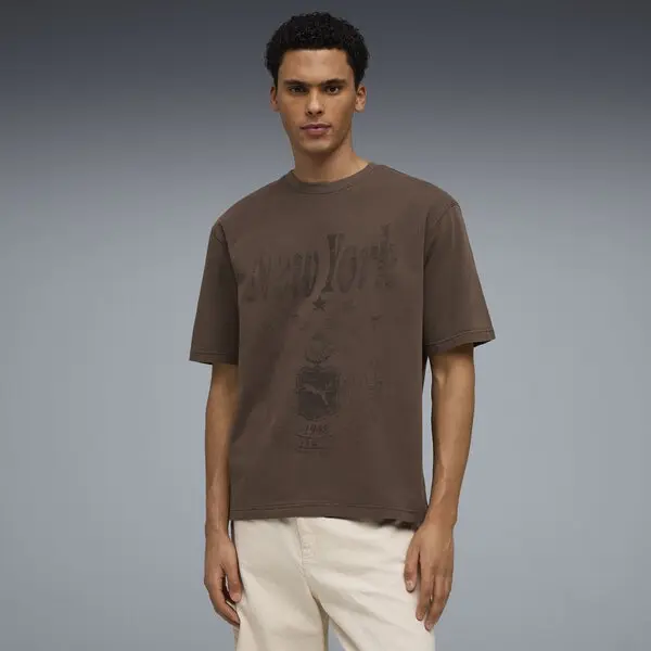 PUMA Wardrobe Essentials Nyc Boxy T-shirt - Brown