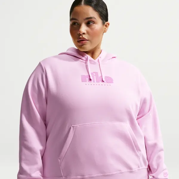 Nike Sportswear Club Fleece Graphic Pullover Hoodie - Pink