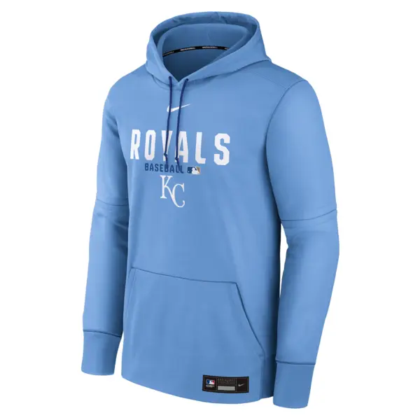 Nike Kansas City Royals Authentic Collection Therma Mlb Pullover Hoodie - Blue